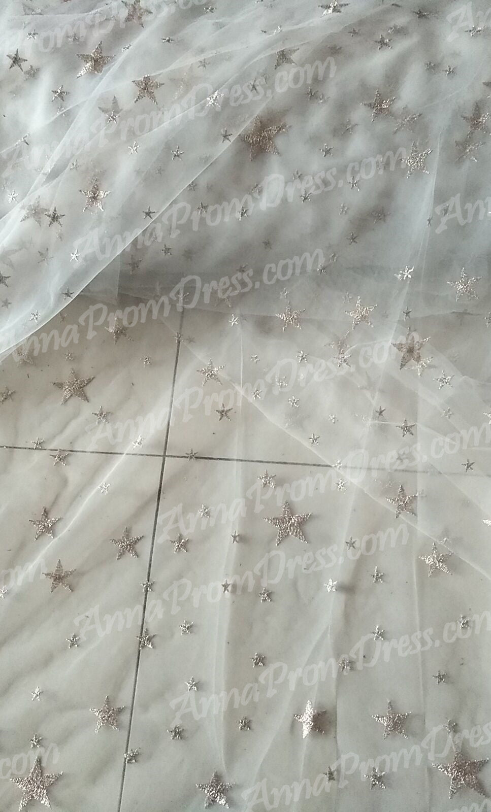 Long Sleeve Prom Dresses High Neck A Line Sparkly Star Lace Lilac Long