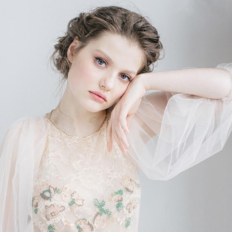 Long Sleeve Prom Dresses A-line Sweep Train Long Chic Lace Fairy Prom ...
