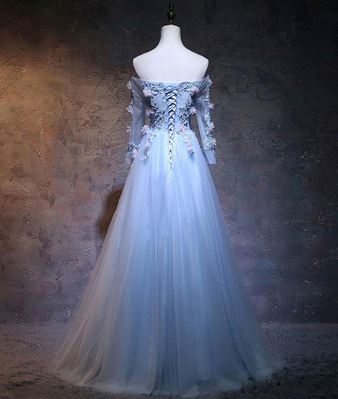 Beautiful Prom Dresses Off-the-shoulder Long Sleeve Lace Prom Dress/Ev ...