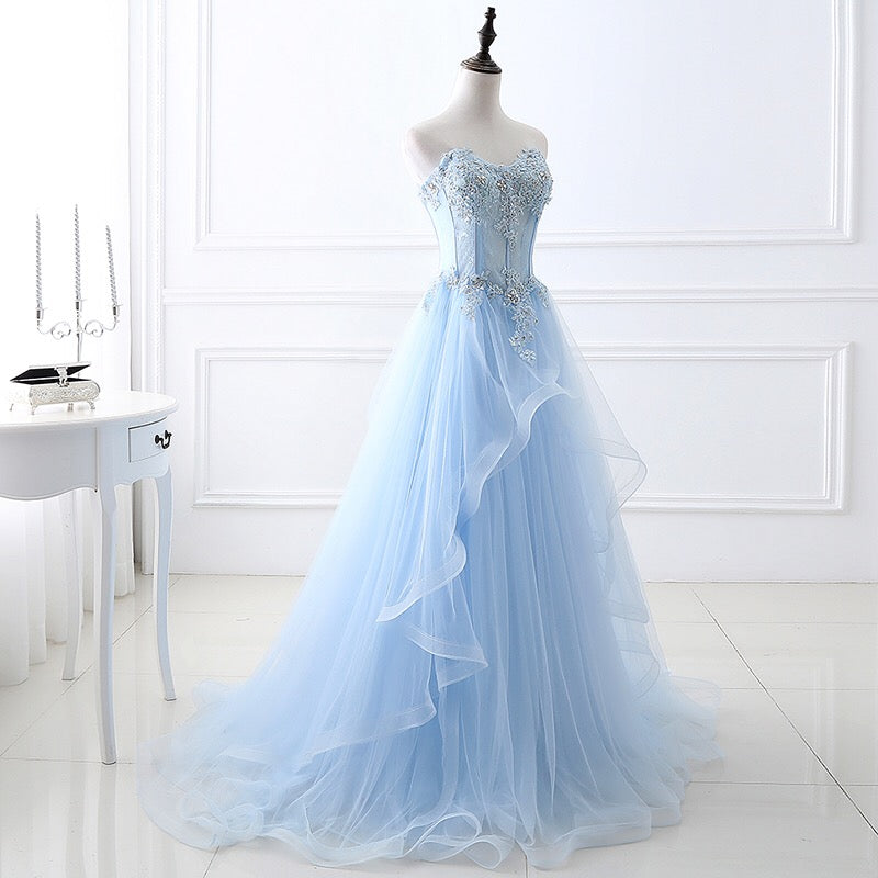Chic Prom Dresses Sweetheart A-line Floor-length Sexy Prom Dress/Eveni ...